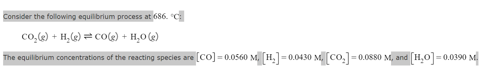 Solved Consider the following equilibrium process at 686.°C | Chegg.com