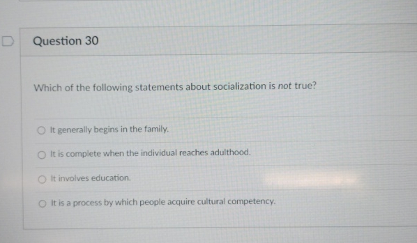 Solved Question 30Which of the following statements about | Chegg.com