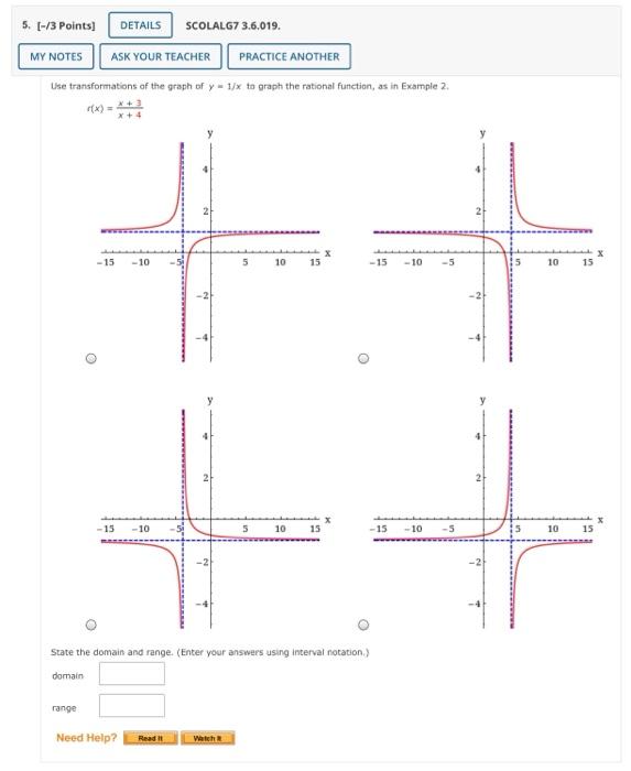 Solved 5. -/3 Points] DETAILS SCOLALG7 3.6.019. MY NOTES ASK | Chegg.com