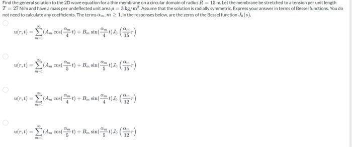 Solved Find the general solution to the 2D wave equation for | Chegg.com