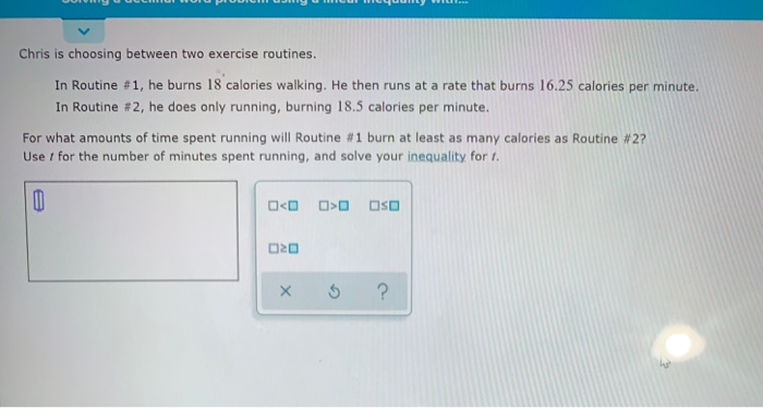 Solved Chris is choosing between two exercise routines. In | Chegg.com
