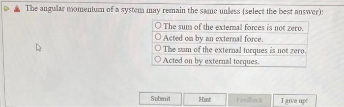 Solved (14\%) Problem 2: Like linear momentum, conservation | Chegg.com