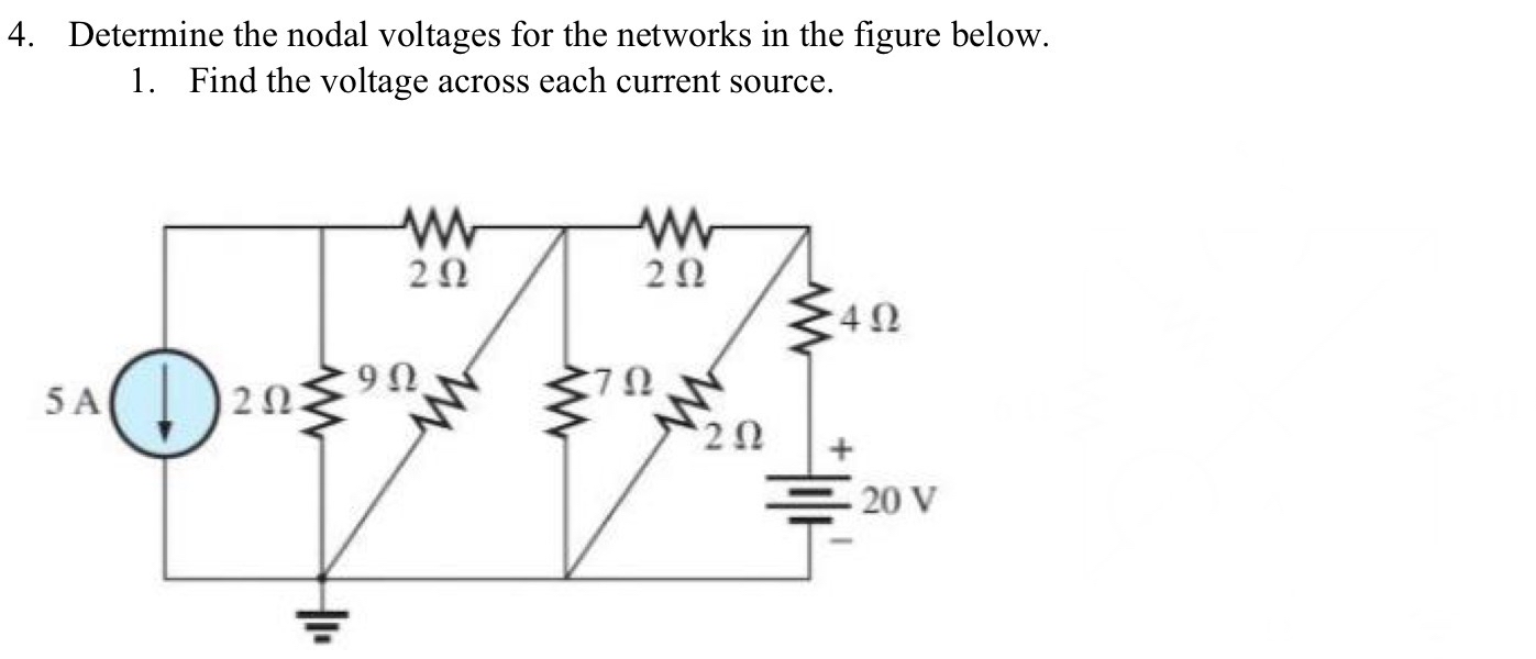 Solved Determine the nodal voltages for the networks in the | Chegg.com