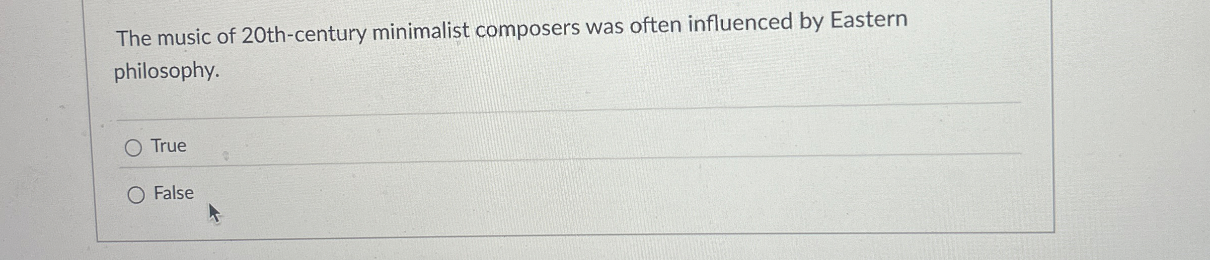 Solved The music of 20th-century minimalist composers was | Chegg.com