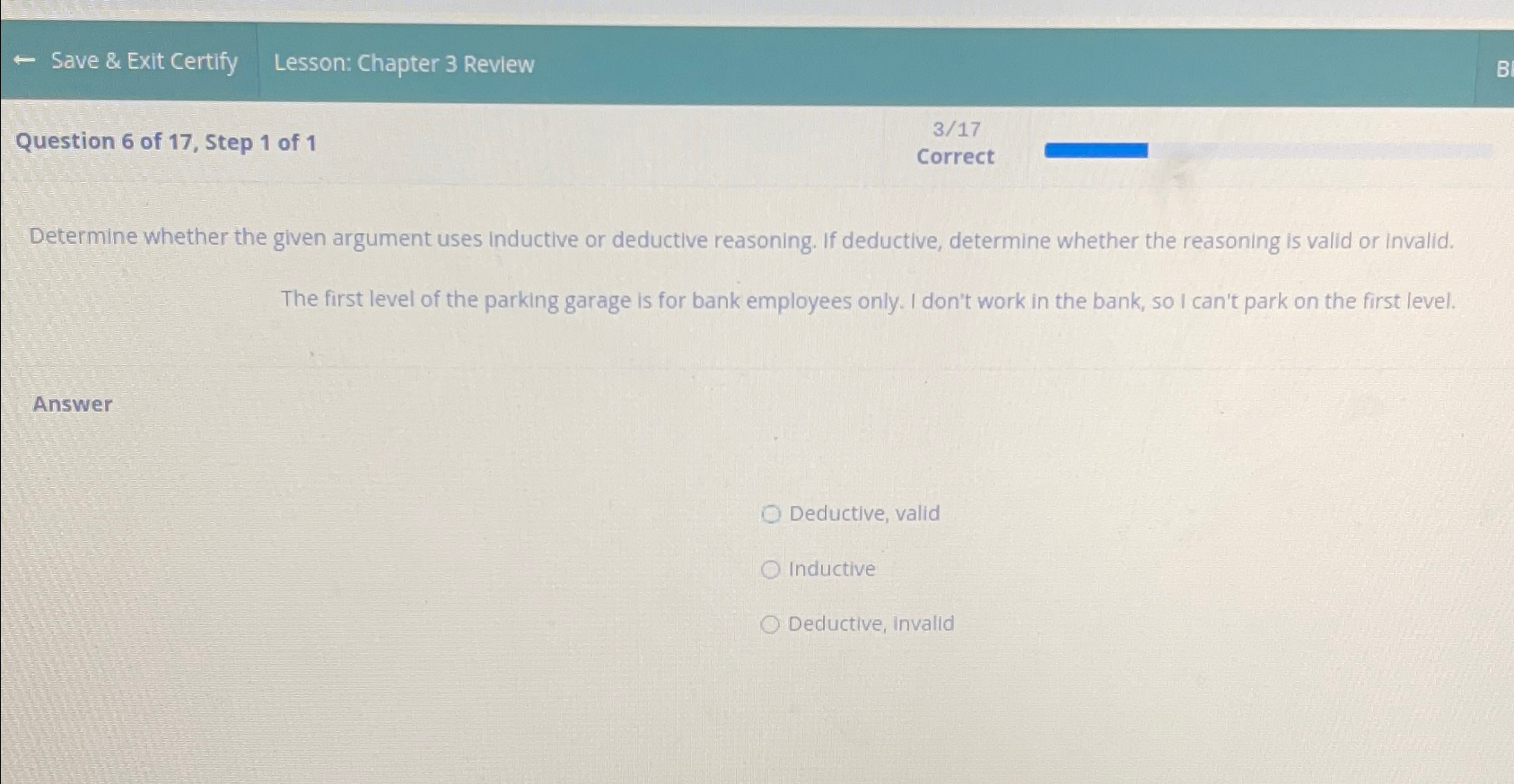 Solved Save & Exit CertifyLesson: Chapter 3 ﻿ReviewQuestion | Chegg.com