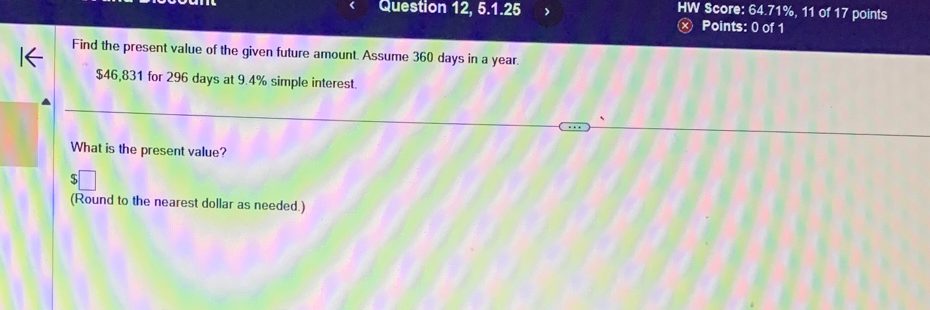 Solved Question 12, 5.1.25HW Score: 64.71%,11 of 17 | Chegg.com Solved Question 12, 5.1.25HW Score: 64.71%,11 of 17 | Chegg.com