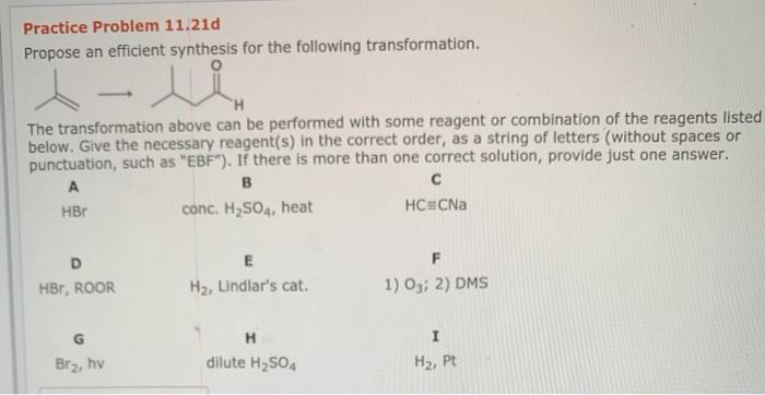 Solved Practice Problem 11.21d Propose an efficient | Chegg.com
