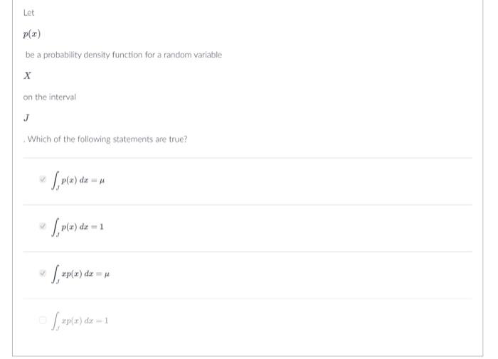 Solved be a probability density function for a random | Chegg.com