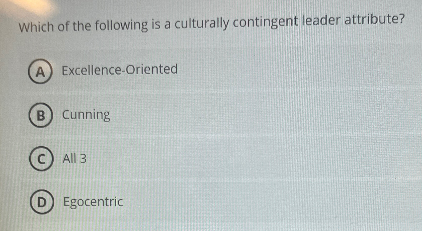 Solved Which of the following is a culturally contingent | Chegg.com