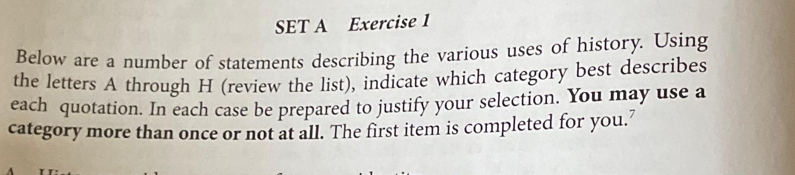 Solved SET A Exercise 1Below are a number of statements | Chegg.com