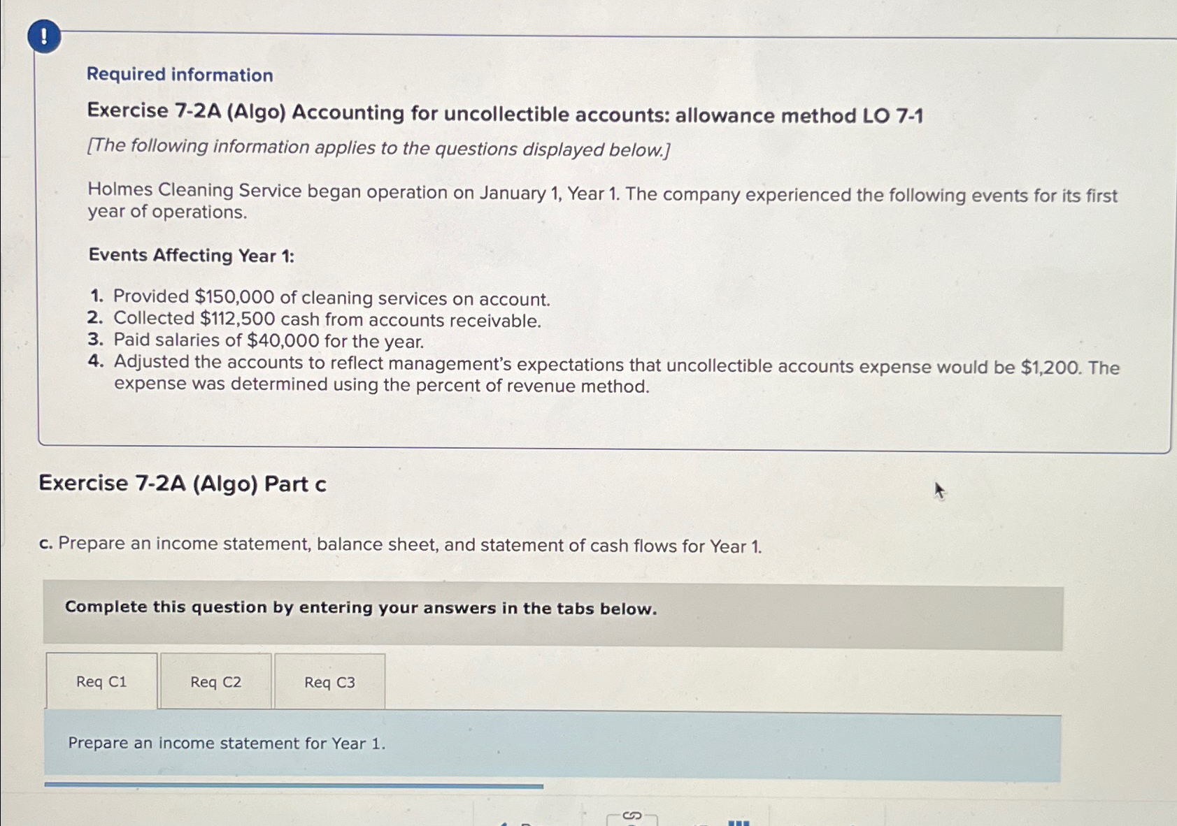 Solved !Required informationExercise 7-2A (Algo) ﻿Accounting | Chegg.com