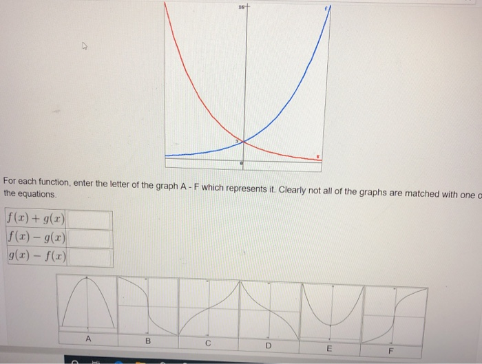 Solved For each function, enter the letter of the graph A - | Chegg.com