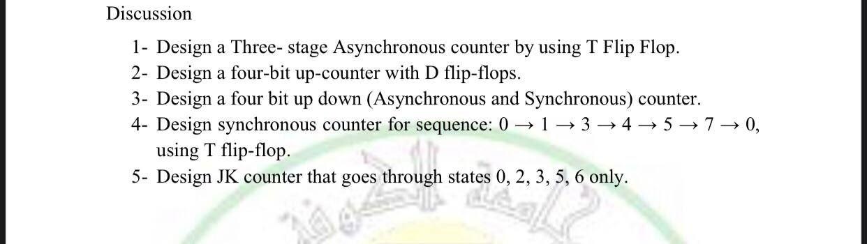 Solved Discussion 1- Design a Three-stage Asynchronous | Chegg.com