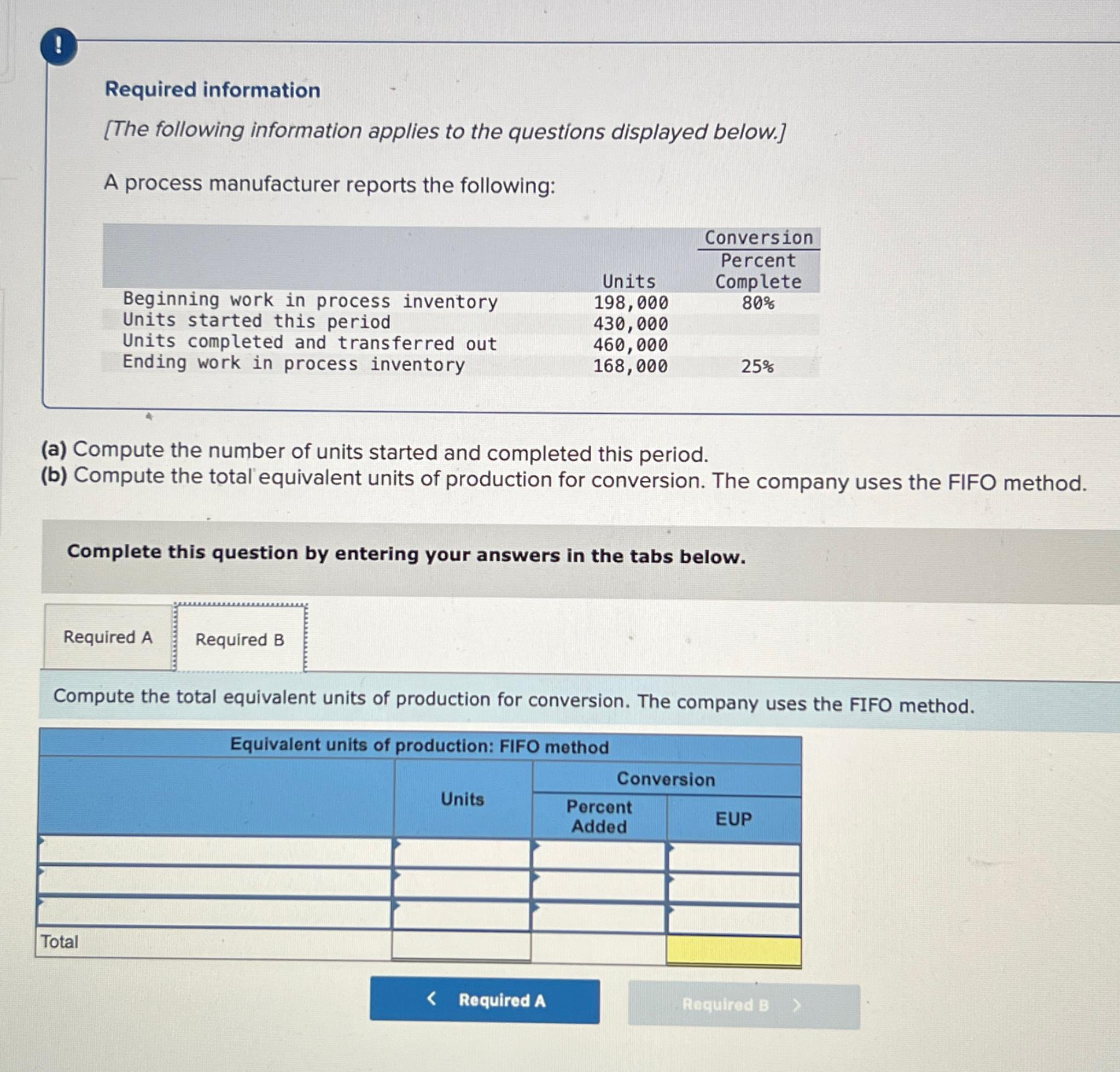 Solved !Required information[The following information | Chegg.com