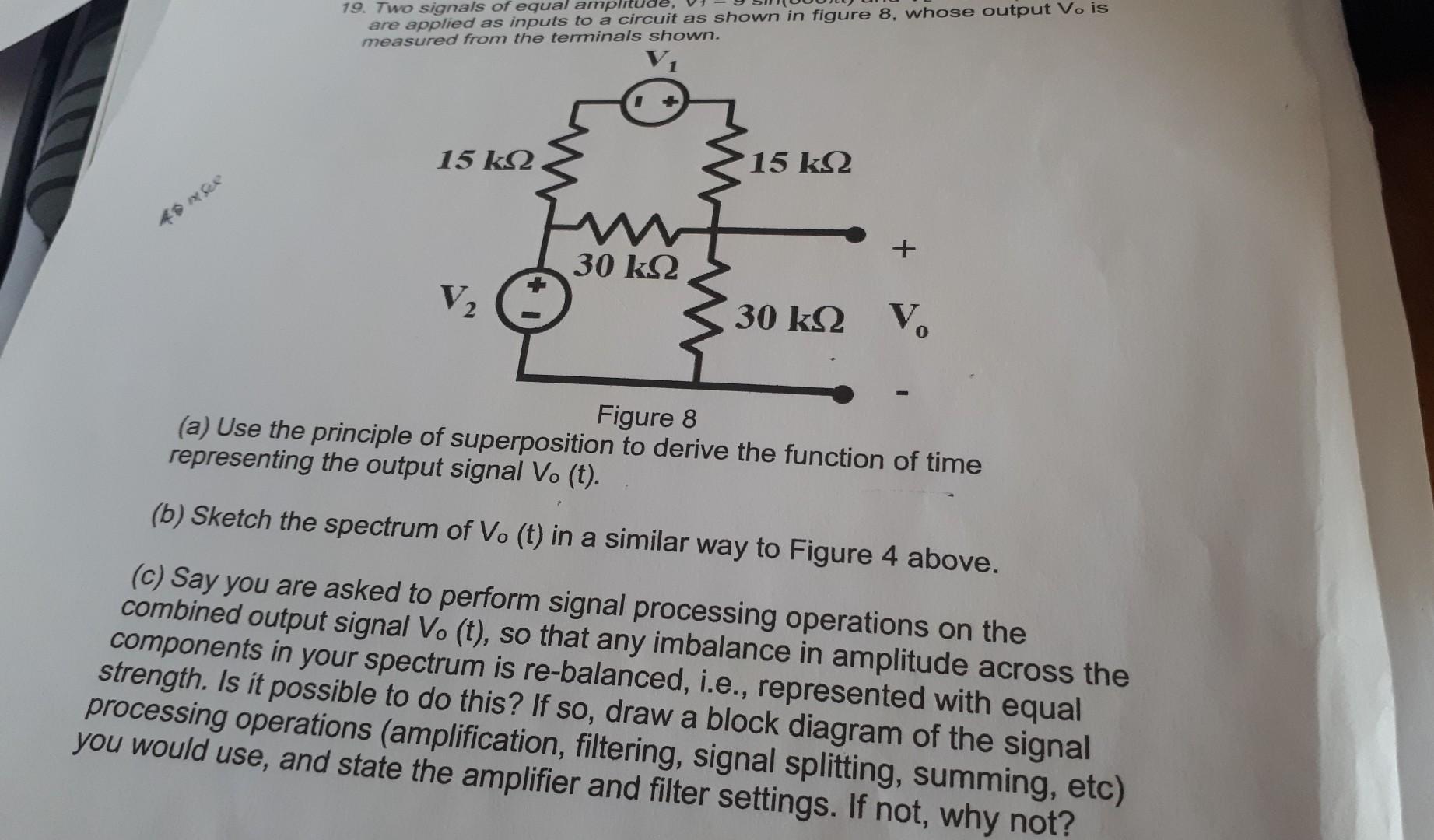 Figure 8 (a) Use the principle of superposition to | Chegg.com