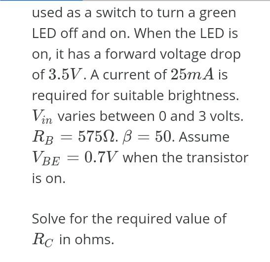 Solved used as a switch to turn a green LED off and on. When | Chegg.com