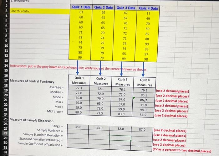 Solved Measure of Sample Dispersion | Chegg.com