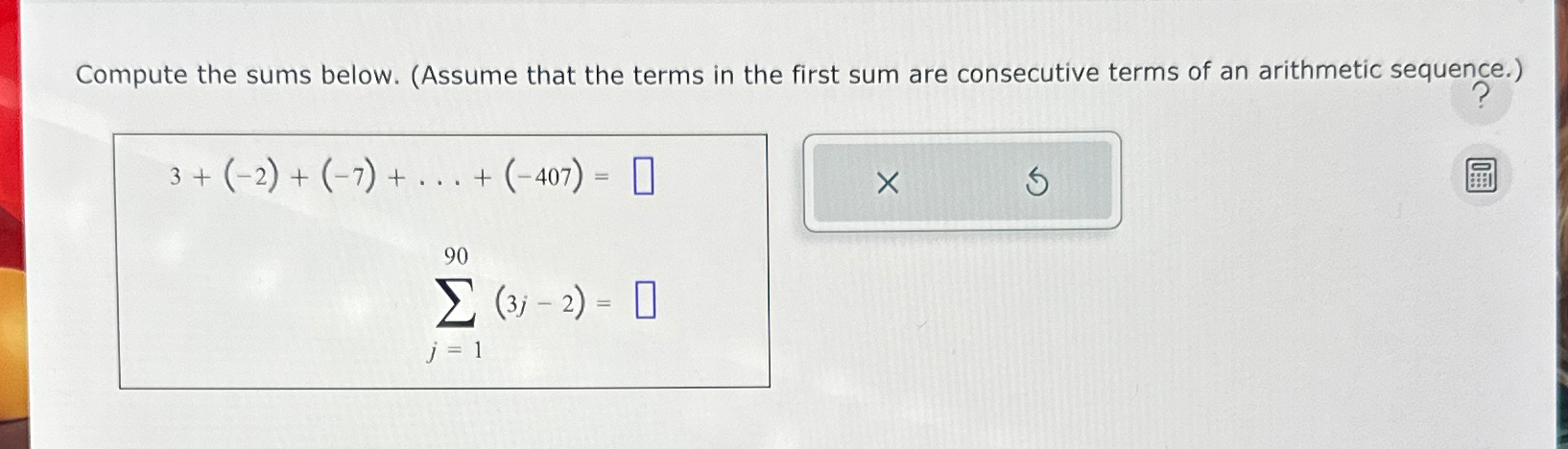 Solved Compute the sums below. (Assume that the terms in the | Chegg.com