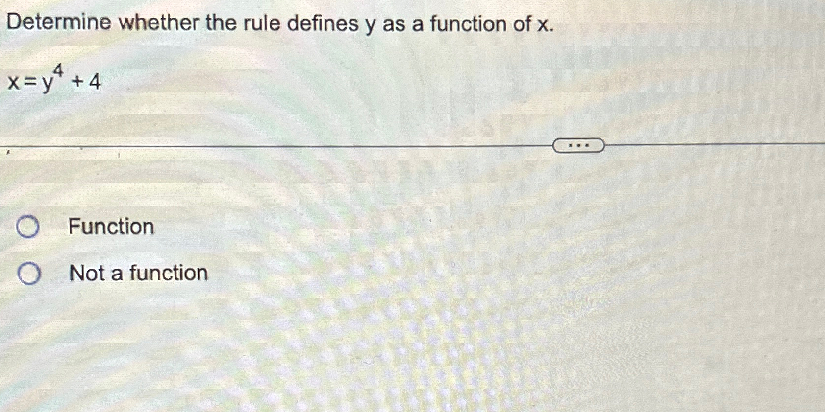 Solved Determine whether the rule defines y ﻿as a function | Chegg.com