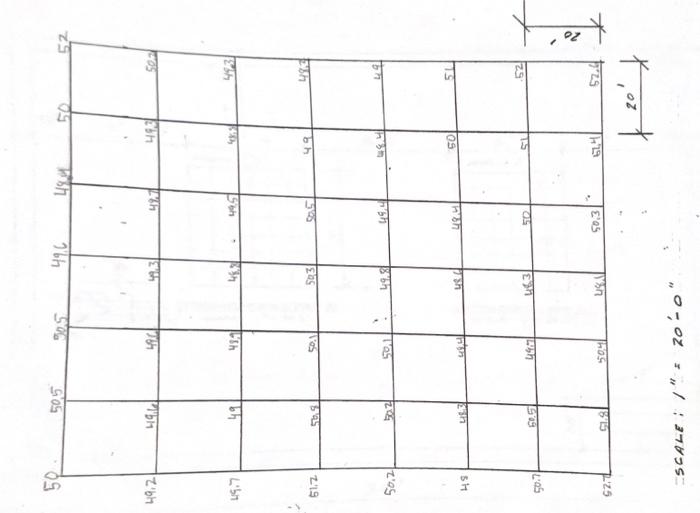 SurveyingDraw the 1 ft contours | Chegg.com