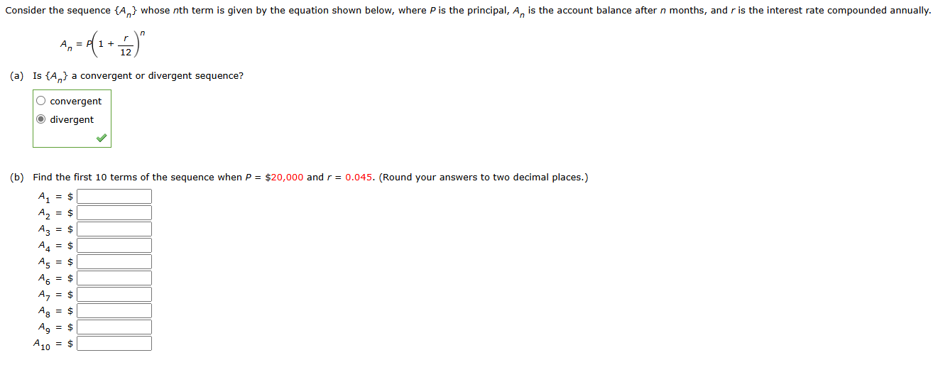 Solved Consider the sequence {An} ﻿whose nth term is given | Chegg.com