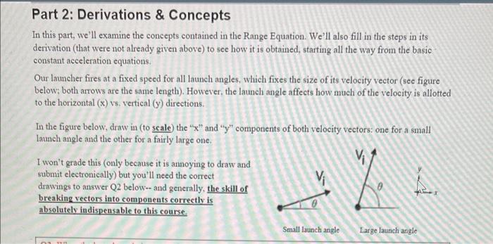 Solved BQ8.) Complete the derivation of the Range Equation: | Chegg.com