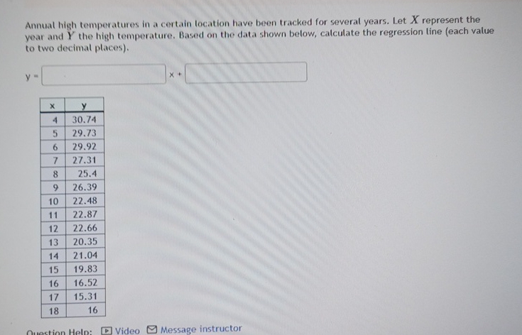 Solved Annual high temperatures in a certain location have | Chegg.com