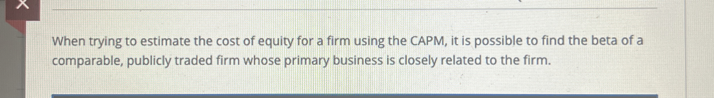 High Quality SOLUTION When trying to estimate the cost of equity for a firm | Chegg.com