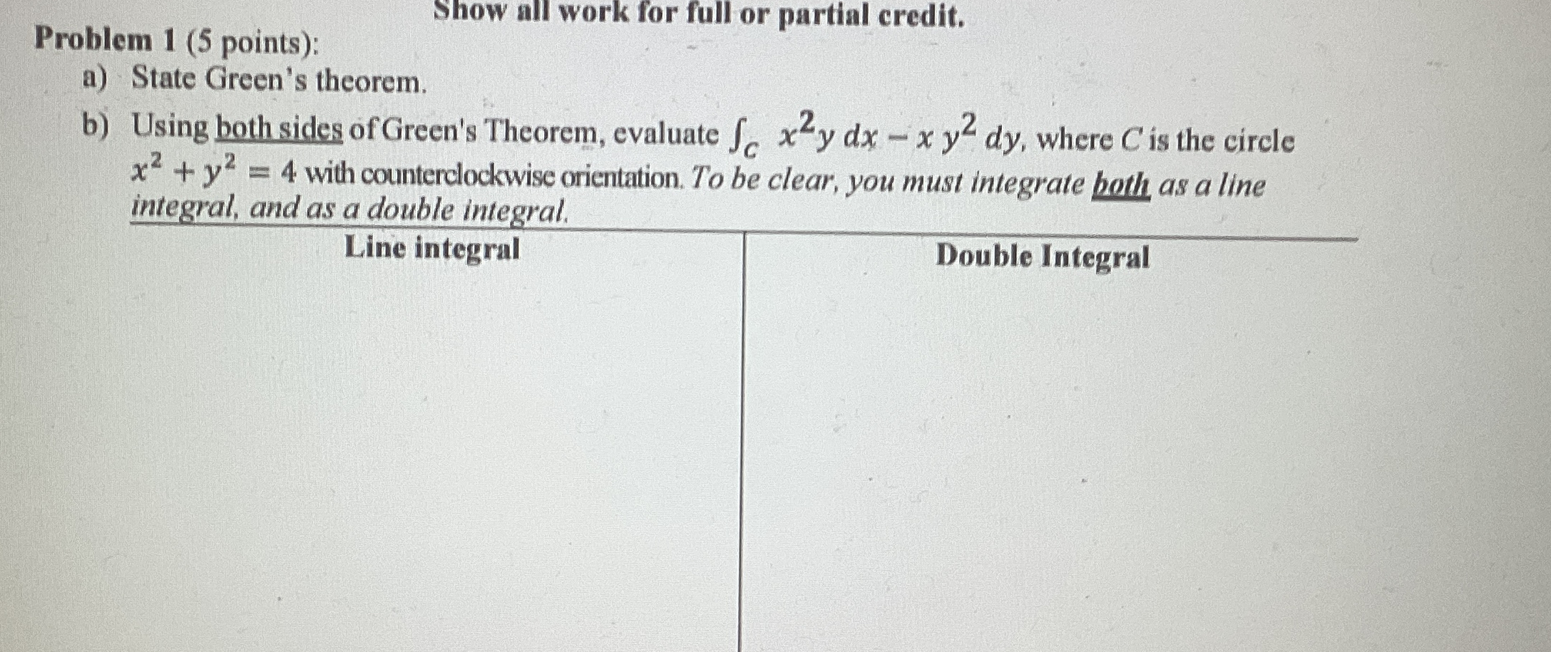 Solved Problem 1 (5 points):Show all work for full or | Chegg.com Solved Problem 1 (5 points):Show all work for full or | Chegg.com
