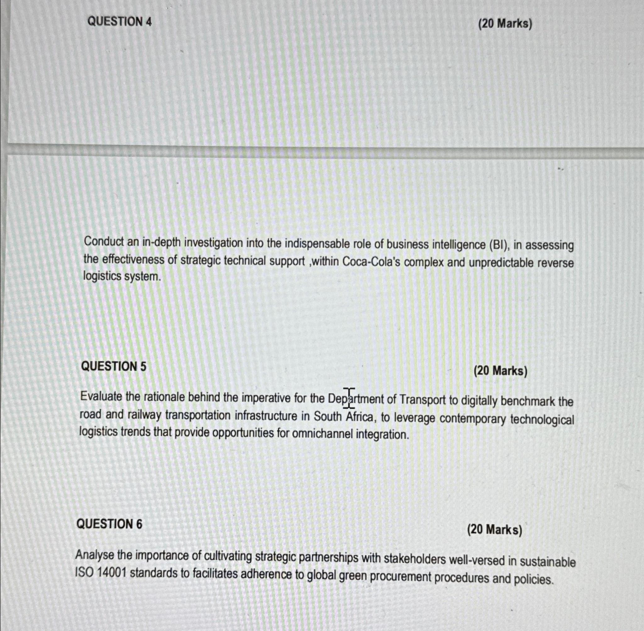 QUESTION 4(20 ﻿Marks)Conduct an in-depth | Chegg.com