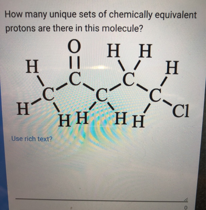 Solved How many unique sets of chemically equivalent protons | Chegg.com
