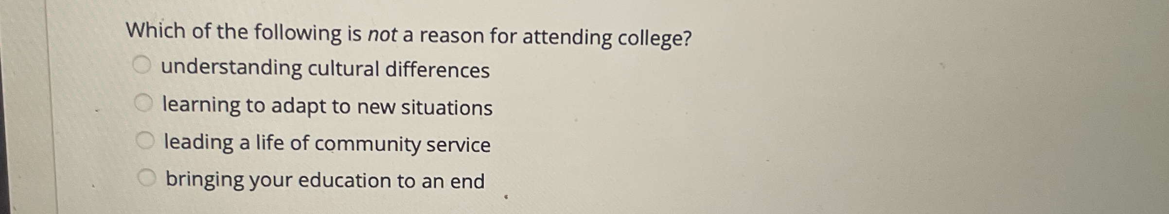 Solved Which of the following is not a reason for attending | Chegg.com
