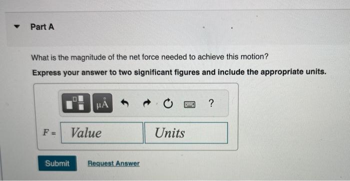 Solved What is the magnitude of the net force needed to | Chegg.com