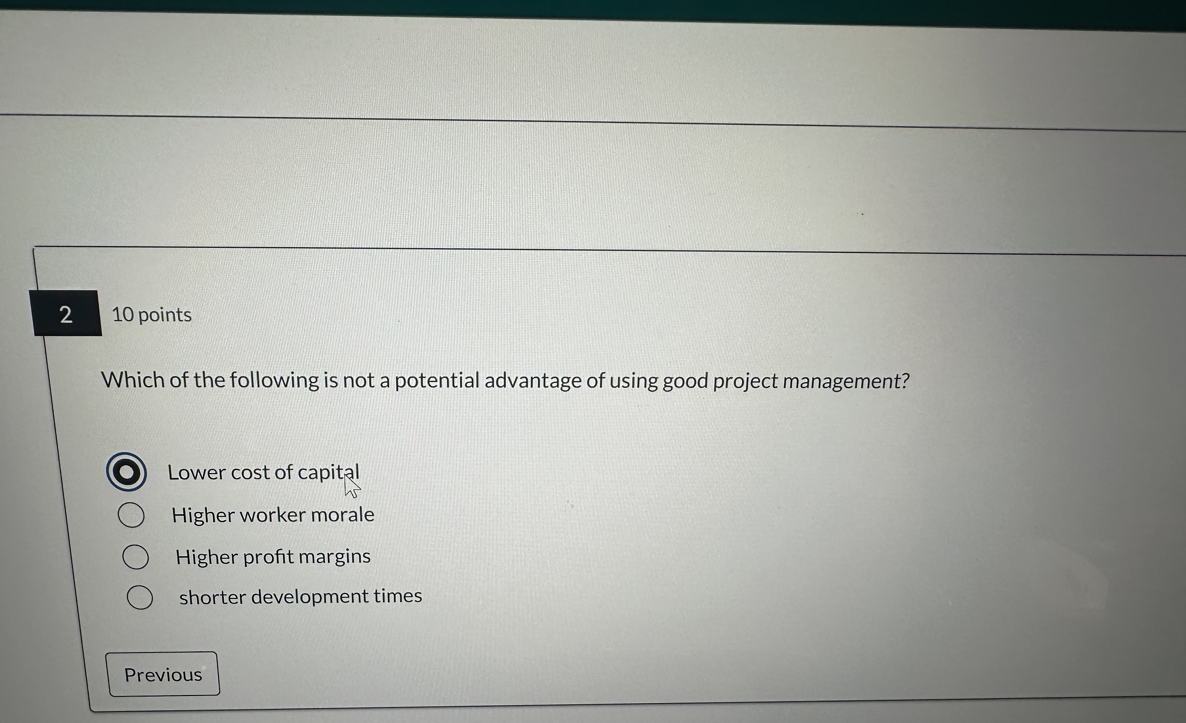 Solved 210 ﻿pointsWhich of the following is not a potential | Chegg.com