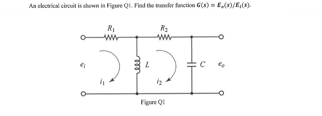 Solved An electrical circuit is shown in Figure Q1. ﻿Find | Chegg.com