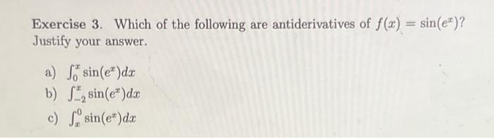 Solved Exercise 3. Which of the following are | Chegg.com