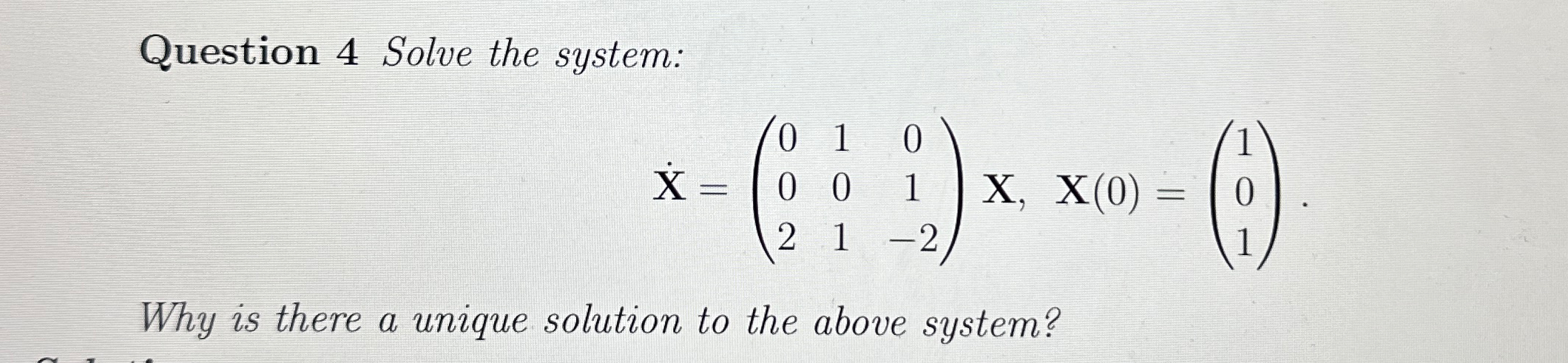 Solved Question 4 ﻿Solve the | Chegg.com