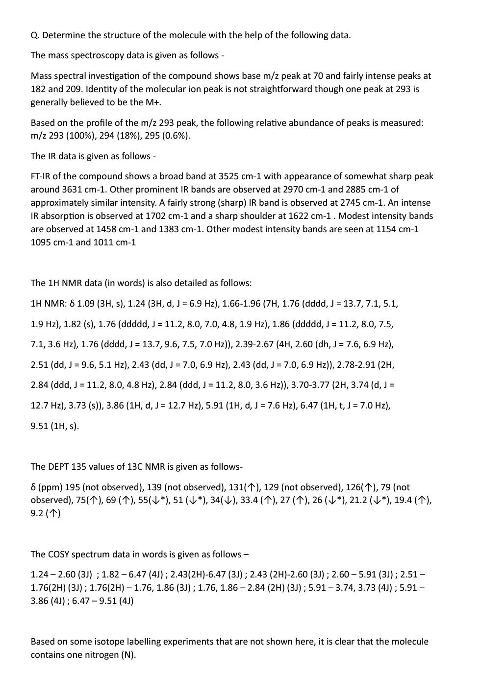 Solved Determine the final structure of the molecule with | Chegg.com