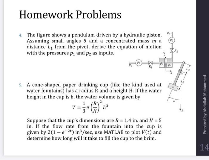 Solved Homework Problems 4. The figure shows a pendulum | Chegg.com