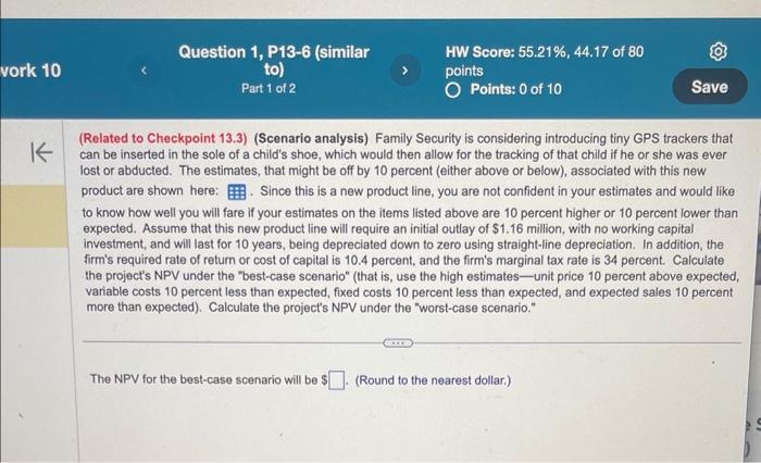 Solved (Related to Checkpoint 13.3) (Scenario analysis) | Chegg.com