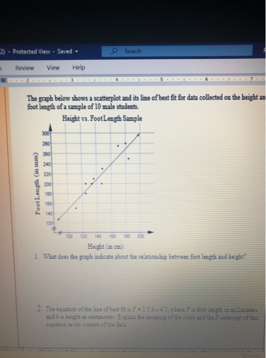 Solved Search 2. Protected ViewSaved - Review View Help The | Chegg.com