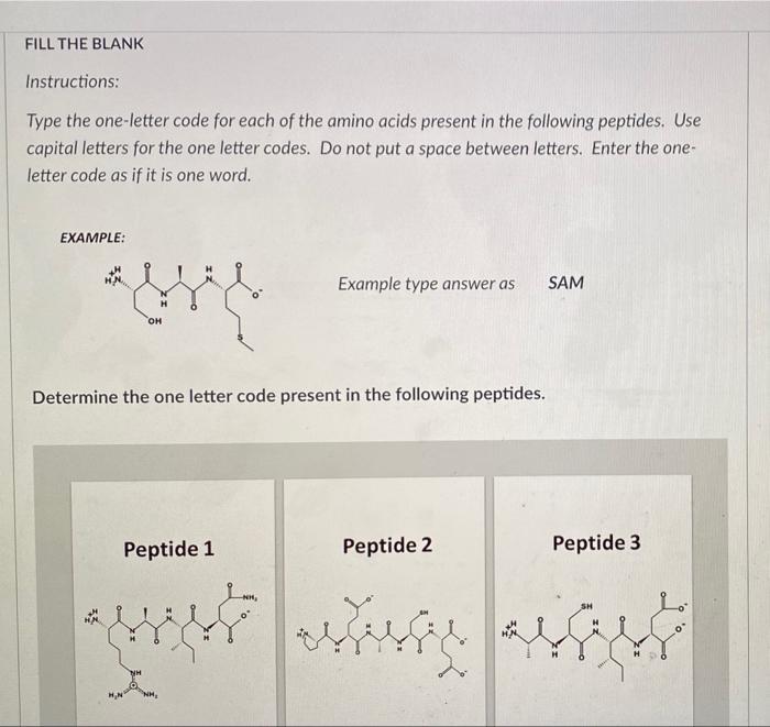 Solved Instructions: Type the one-letter code for each of | Chegg.com