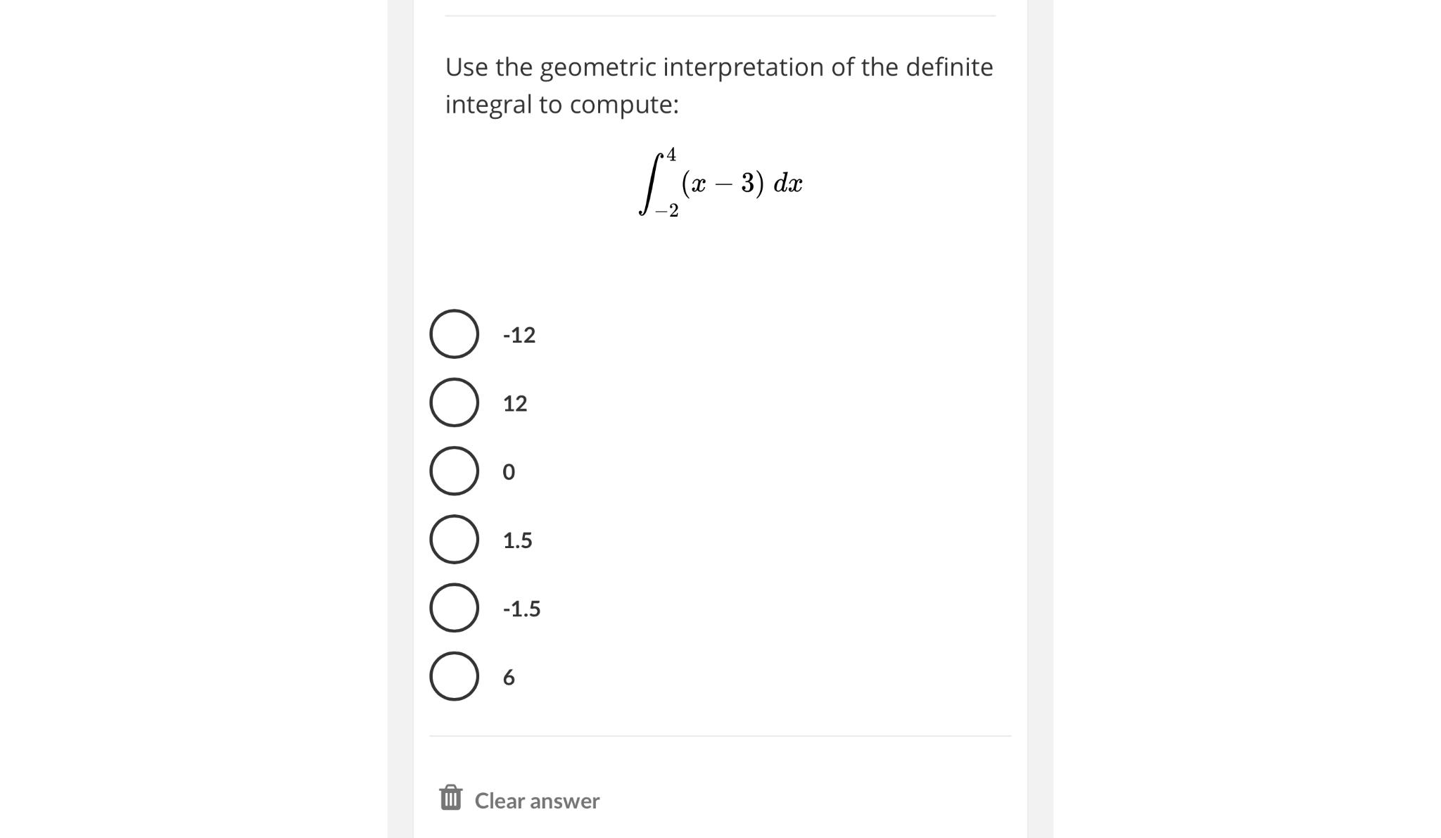 Solved Use the geometric interpretation of the definite | Chegg.com