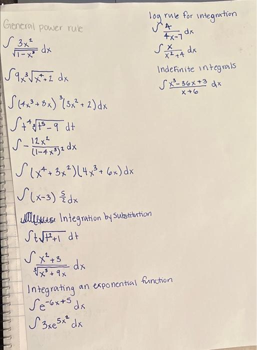 Solved Using general power rule, integration by | Chegg.com