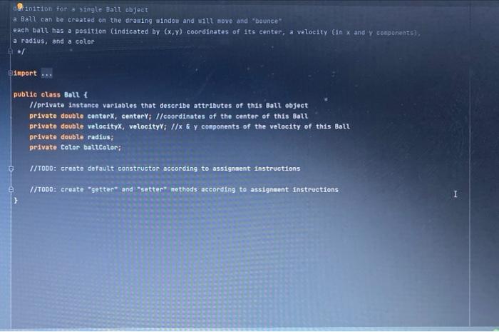 Solved 1562 For this assignment you will create a bouncing | Chegg.com