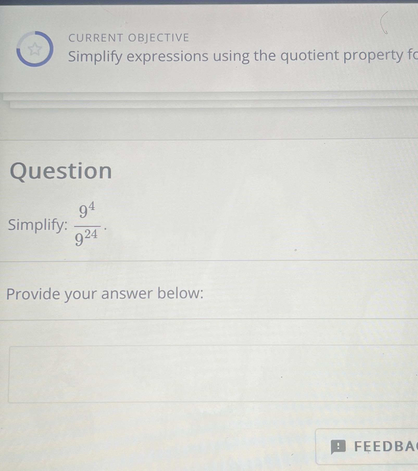 Solved CURRENT OBJECTIVESimplify expressions using the | Chegg.com
