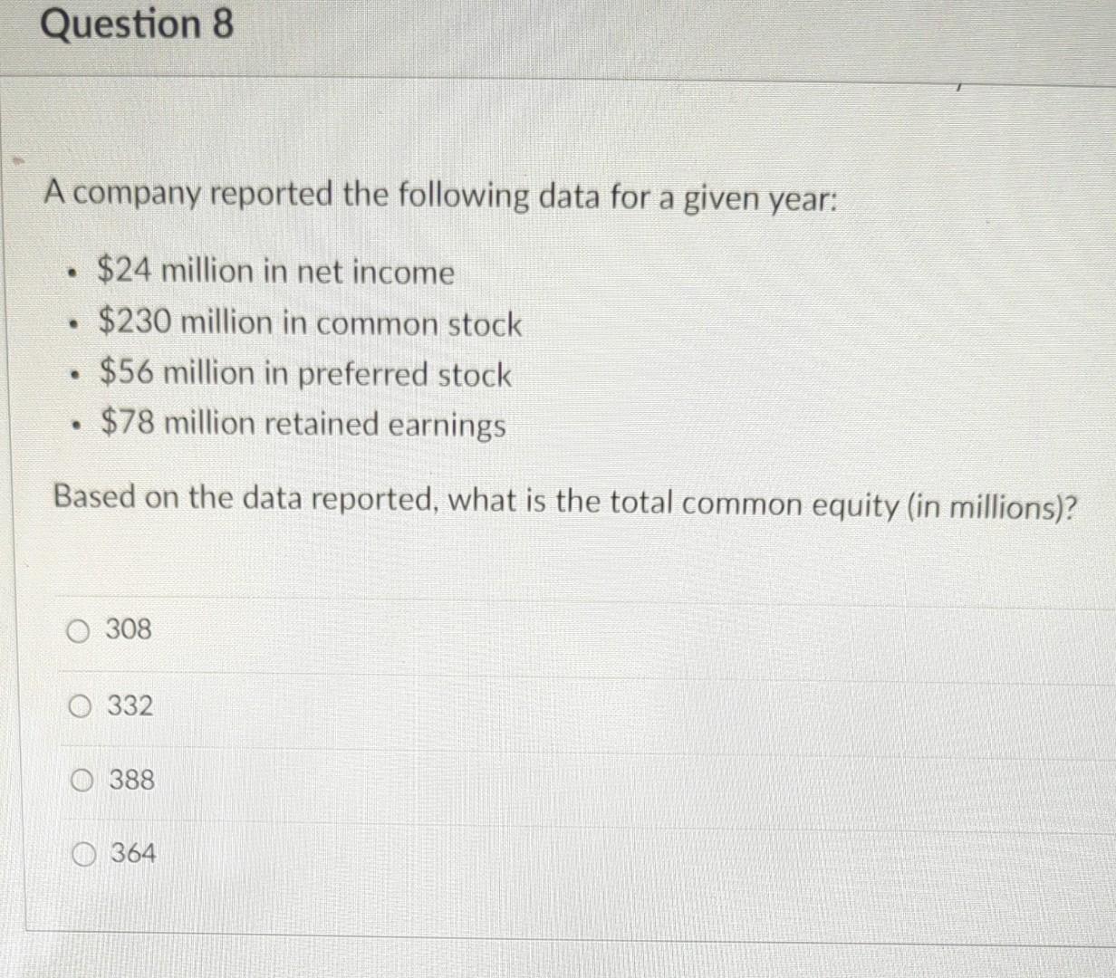 Solved A company reported the following data for a given | Chegg.com