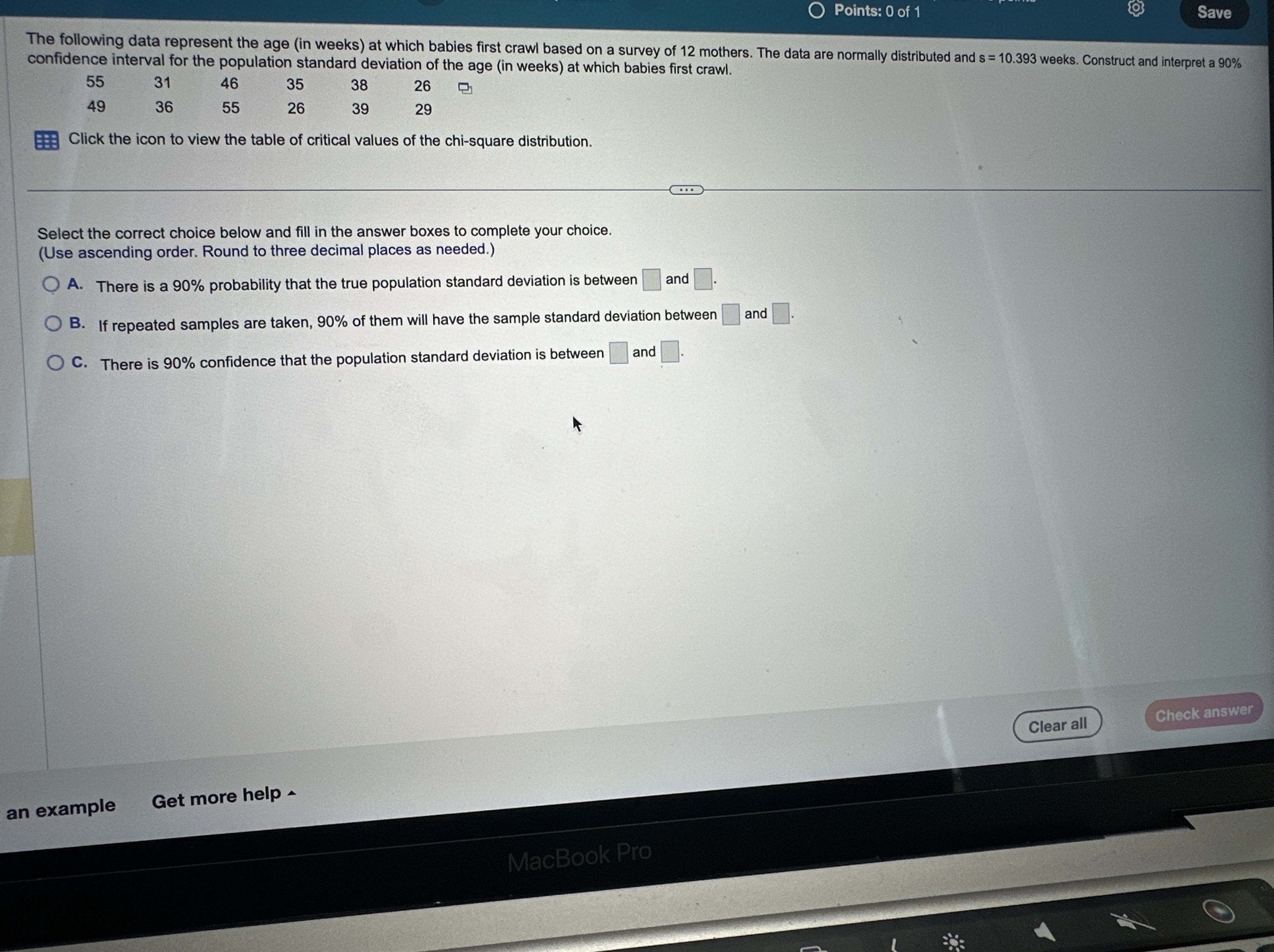 Solved Points: 0 ﻿of 1The following data represent the age | Chegg.com