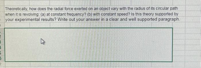Solved Theoretically, how does the radial force exerted on | Chegg.com