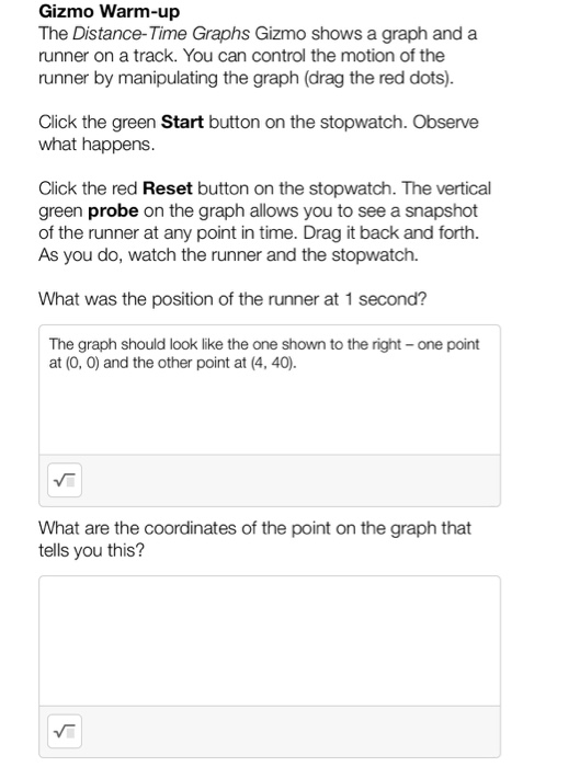 Solved Gizmo Warm-up The Distance-Time Graphs Gizmo shows a | Chegg.com